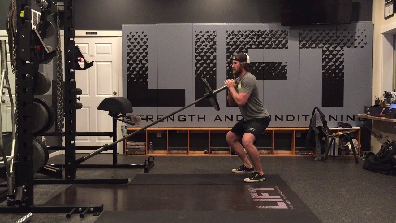 Landmine Front Squat - YouTube