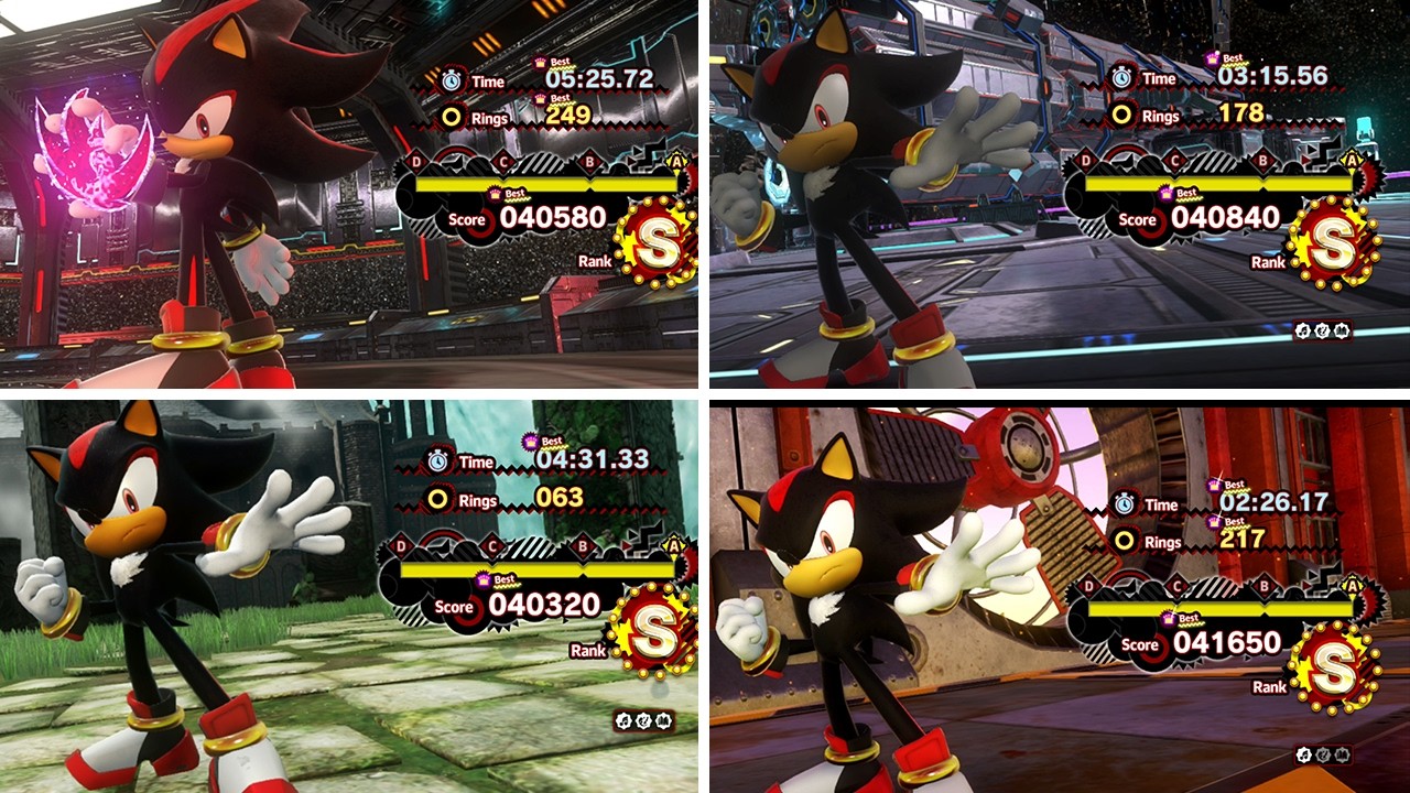 SONIC X SHADOW GENERATIONS - All Shadow Clear Animations (S-Rank) HD ...