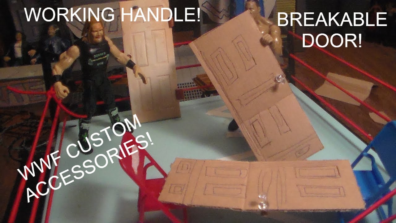 HOW TO MAKE WWF WWE HARDCORE DOOR WITH WORKING HANDLE FOR FIGURES ...