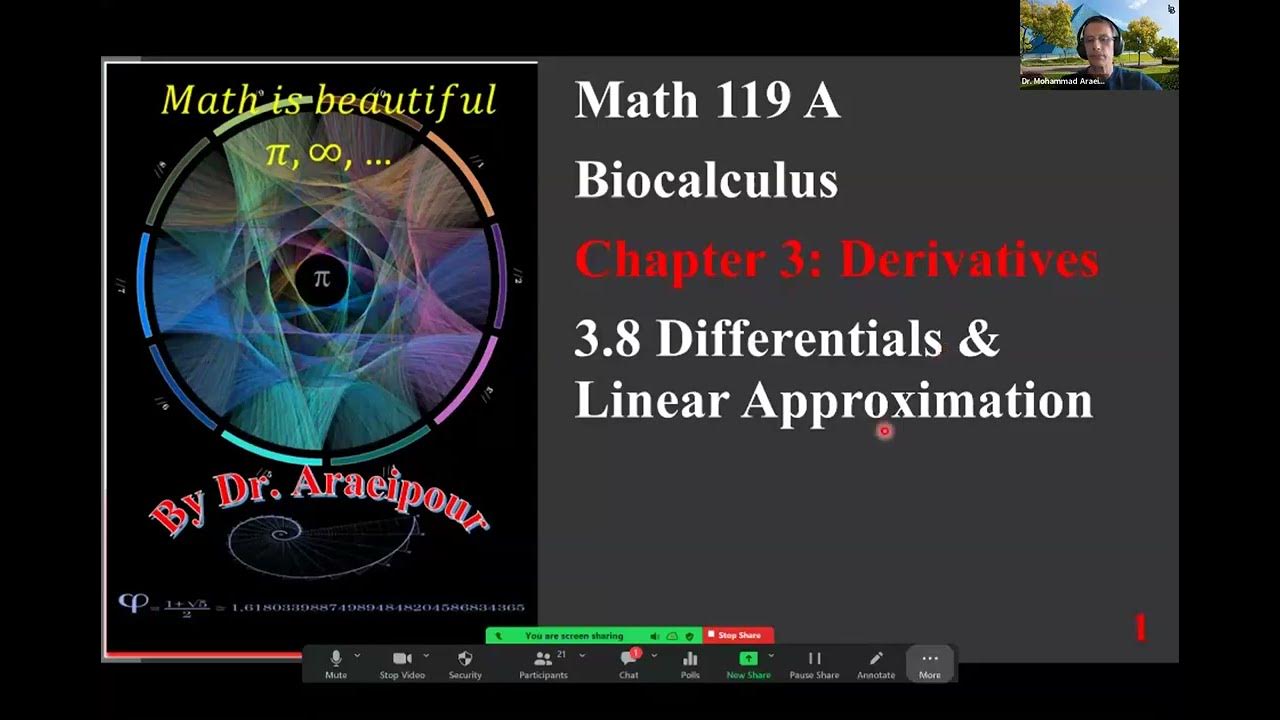 Section 3.8 Differentials & Linear Approximation - YouTube