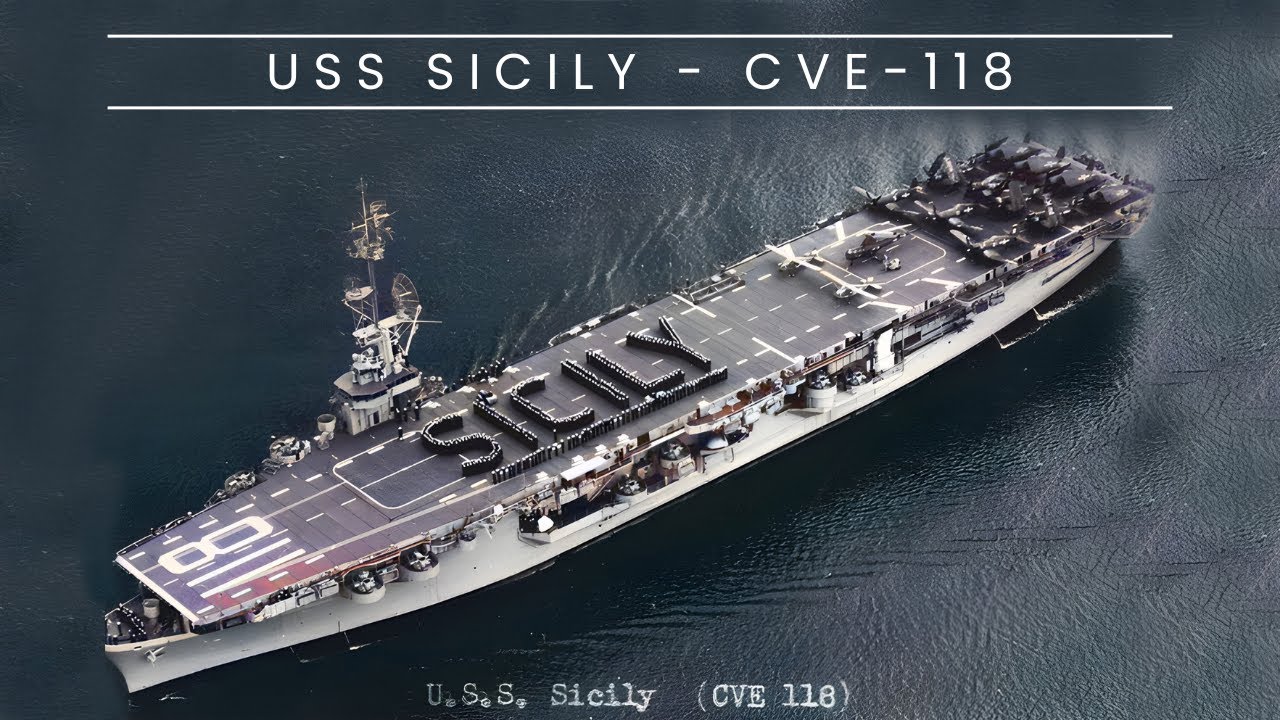 USS Sicily CVE-118 (Escort Carrier) - YouTube