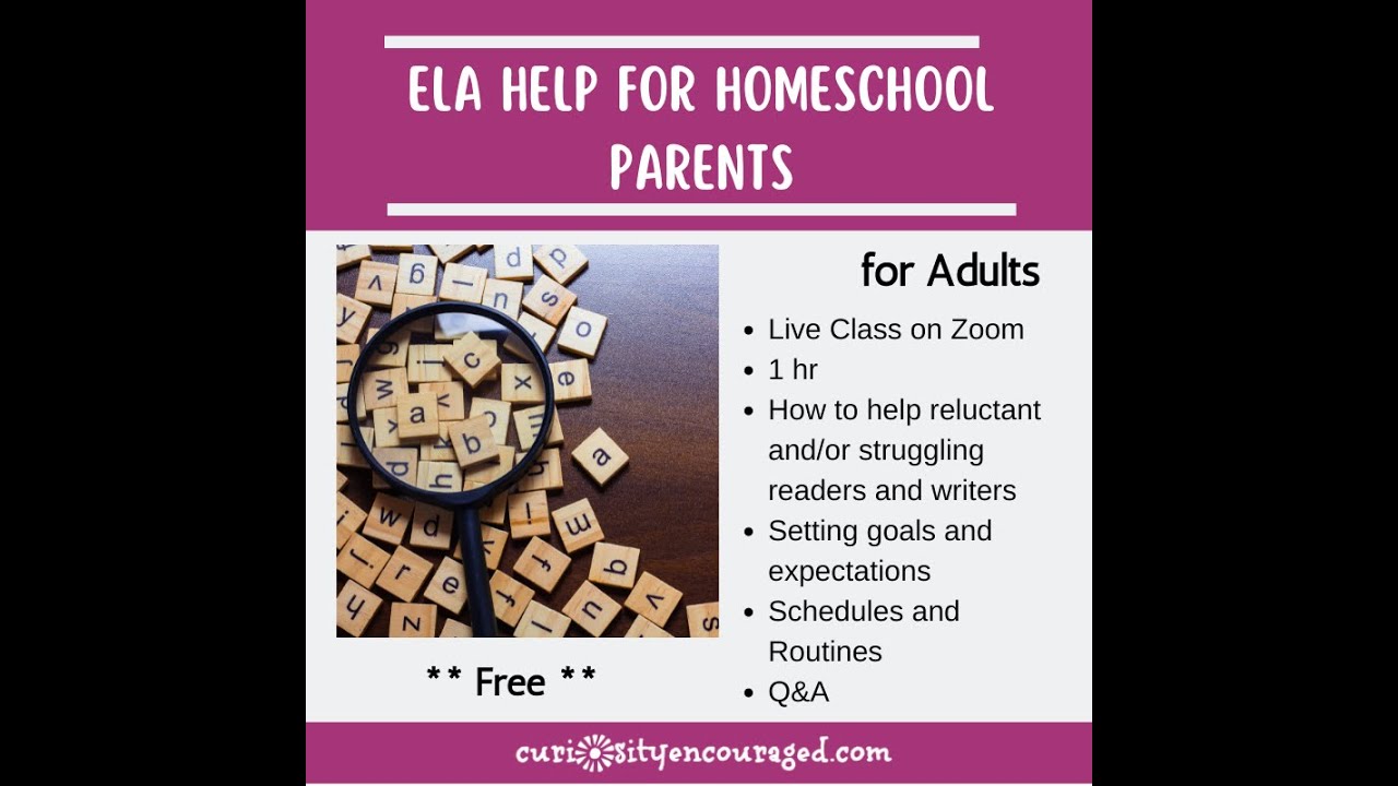 English Language Arts Help for Homeschool Parents - YouTube