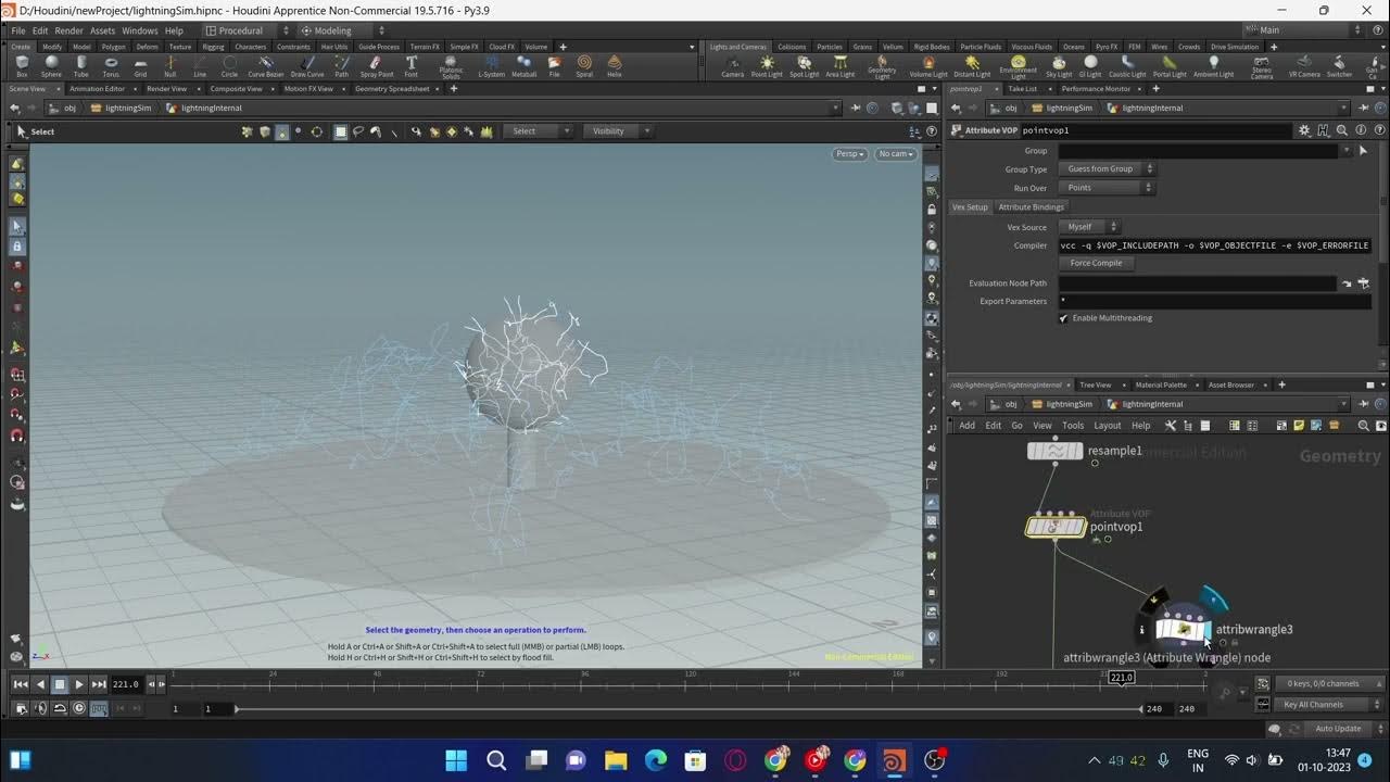 Houdini - Lightning Generator - YouTube