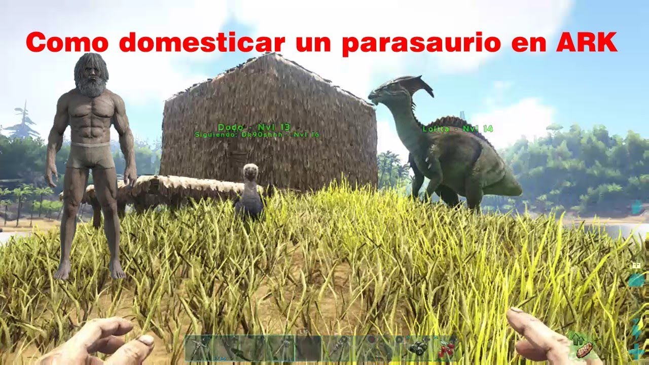 COMO DOMESTICAR UN PARASAURIO FÁCIL EN ARK- DK90 - YouTube