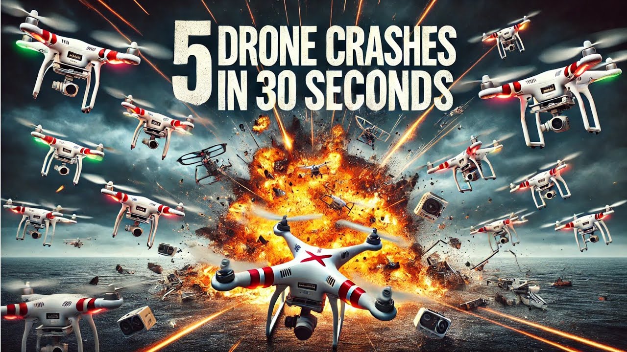5 Drone Crashes in 30 Seconds - YouTube