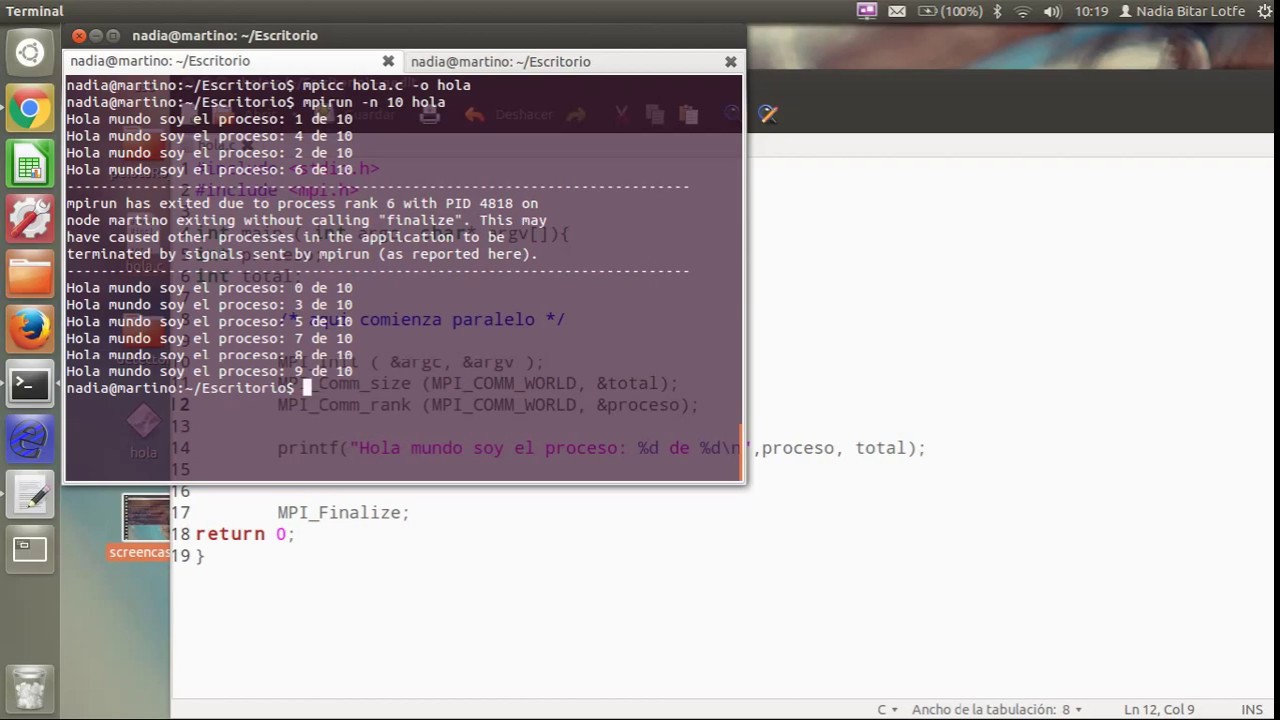 Hola mundo en MPI, programación en paralelo - YouTube