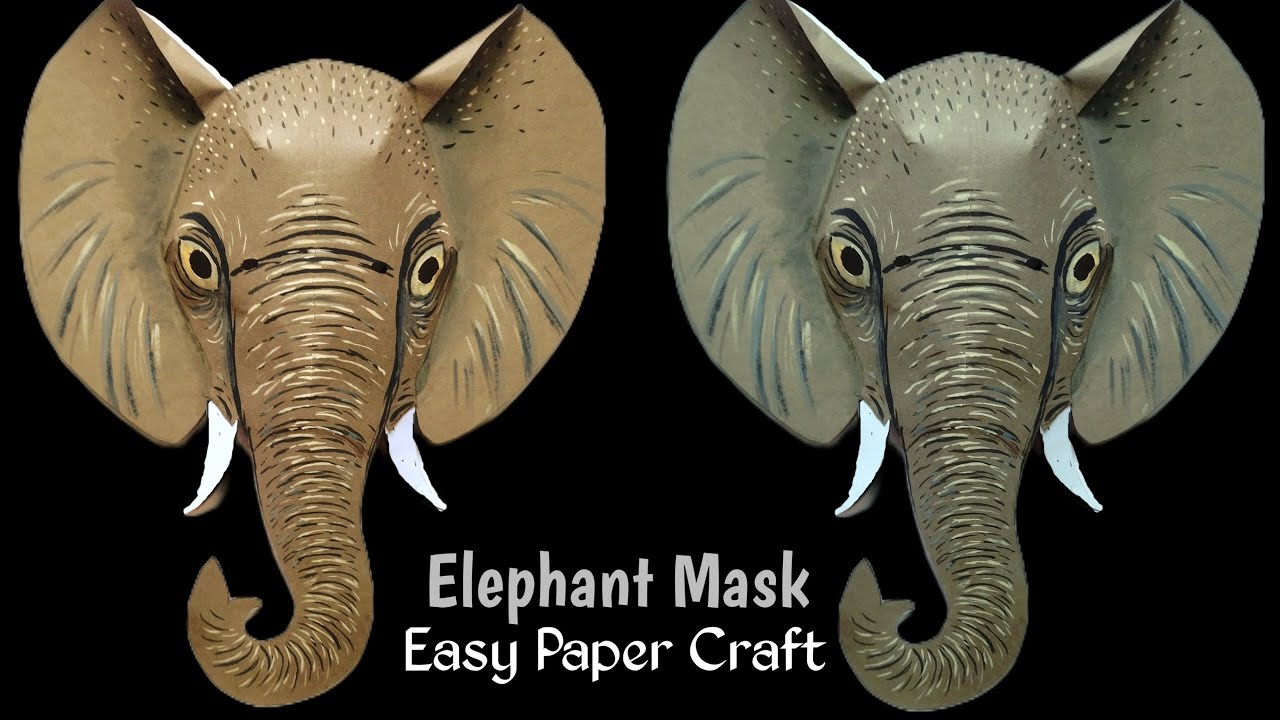 Elephant Mask with Paper. Elephant Costume for Kids. #animalMask # ...