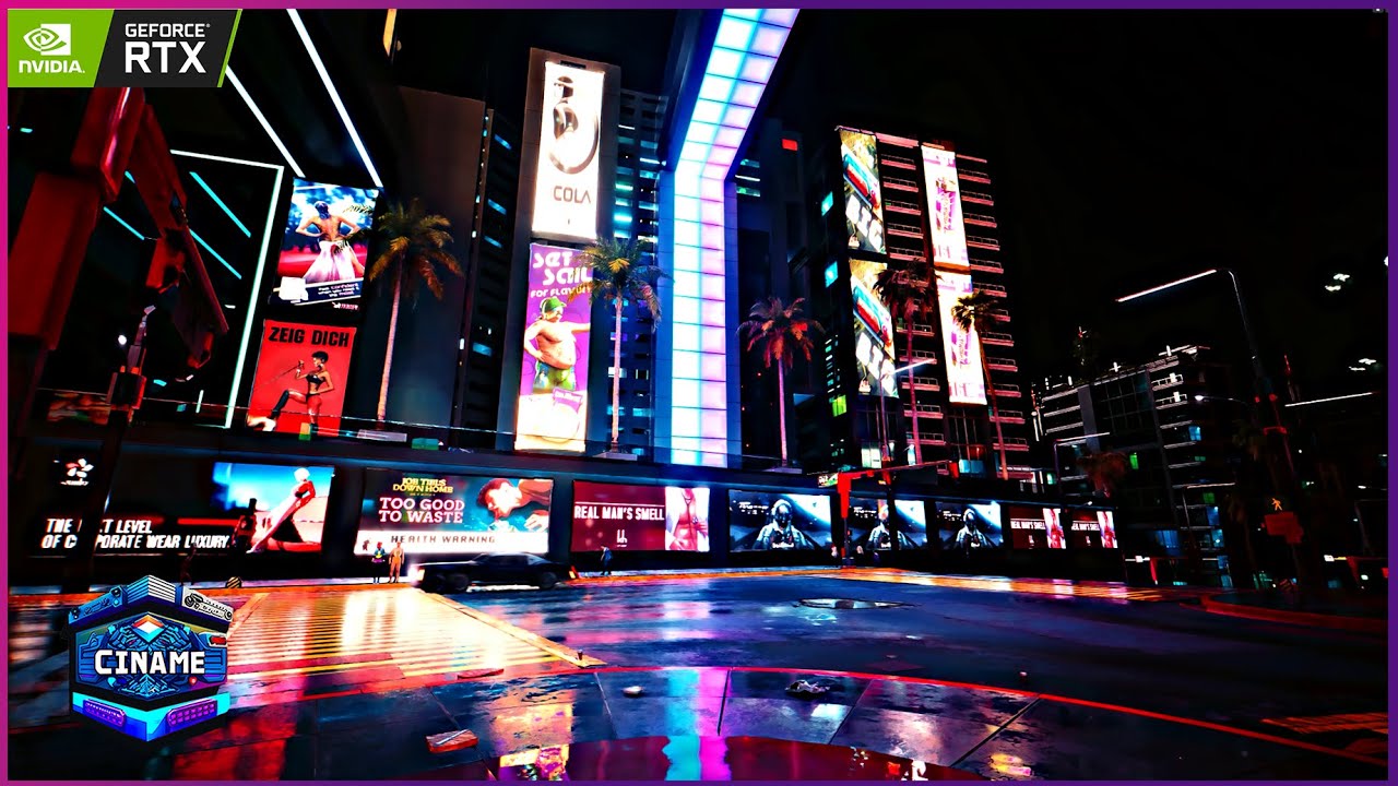 [4K90+] Neon Walk Night City - Cyberpunk 2077 - Neon-Bloom Path Tracing ...