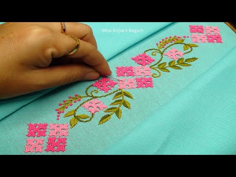 Elegant Sindhi Embroidery, Add a Traditional Touch to Your Dress Border @MIssAnjiaraBegum