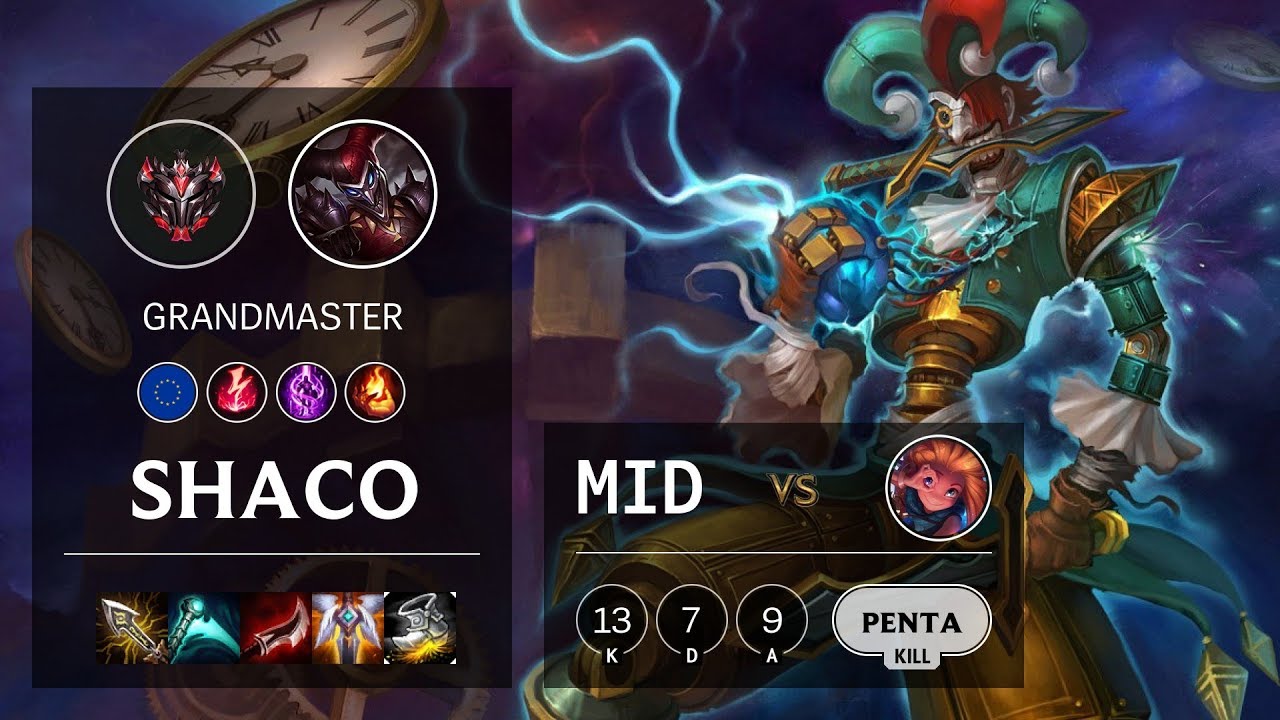 Shaco Mid vs Zoe - EUW Grandmaster Patch 10.6 - YouTube