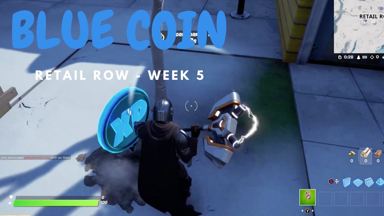 Fortnite BLUE COIN Location! Find the Buried Blue Coin in Retail Row ...