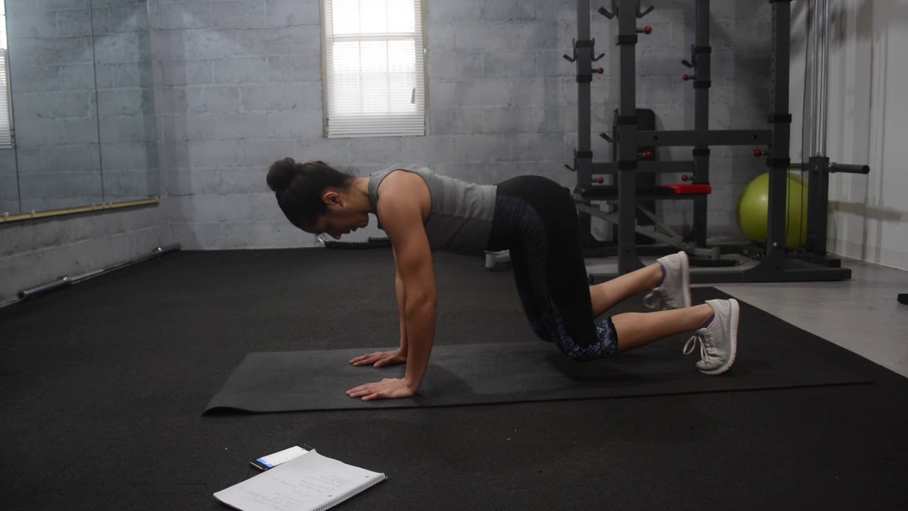 Bear crawl leg kick - YouTube