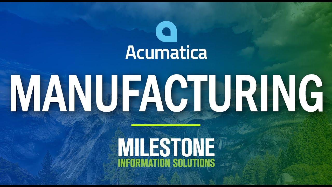 KPIs for Manufacturing Companies | Acumatica Manufacturing Edition - YouTube