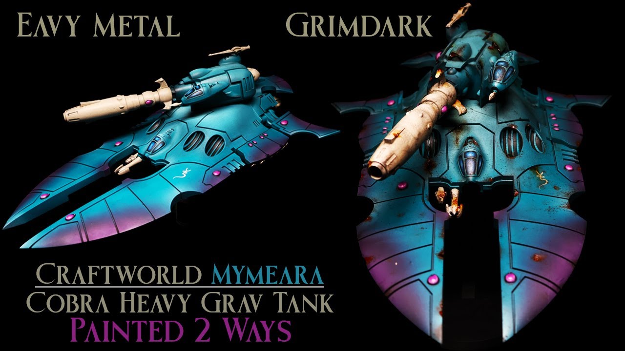How to Paint Eldar Craftworld Mymeara Cobra MKII Super Heavy Grav Tank ...