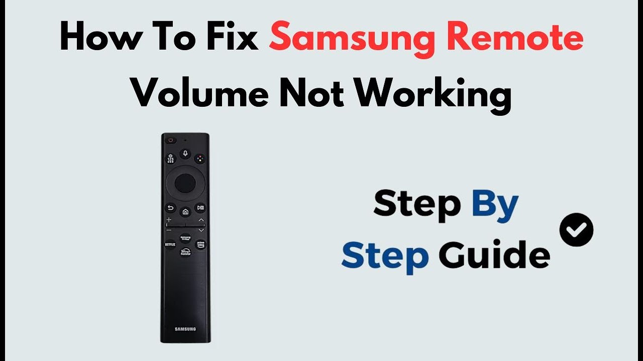How To Fix Samsung Remote Volume Not Working - YouTube