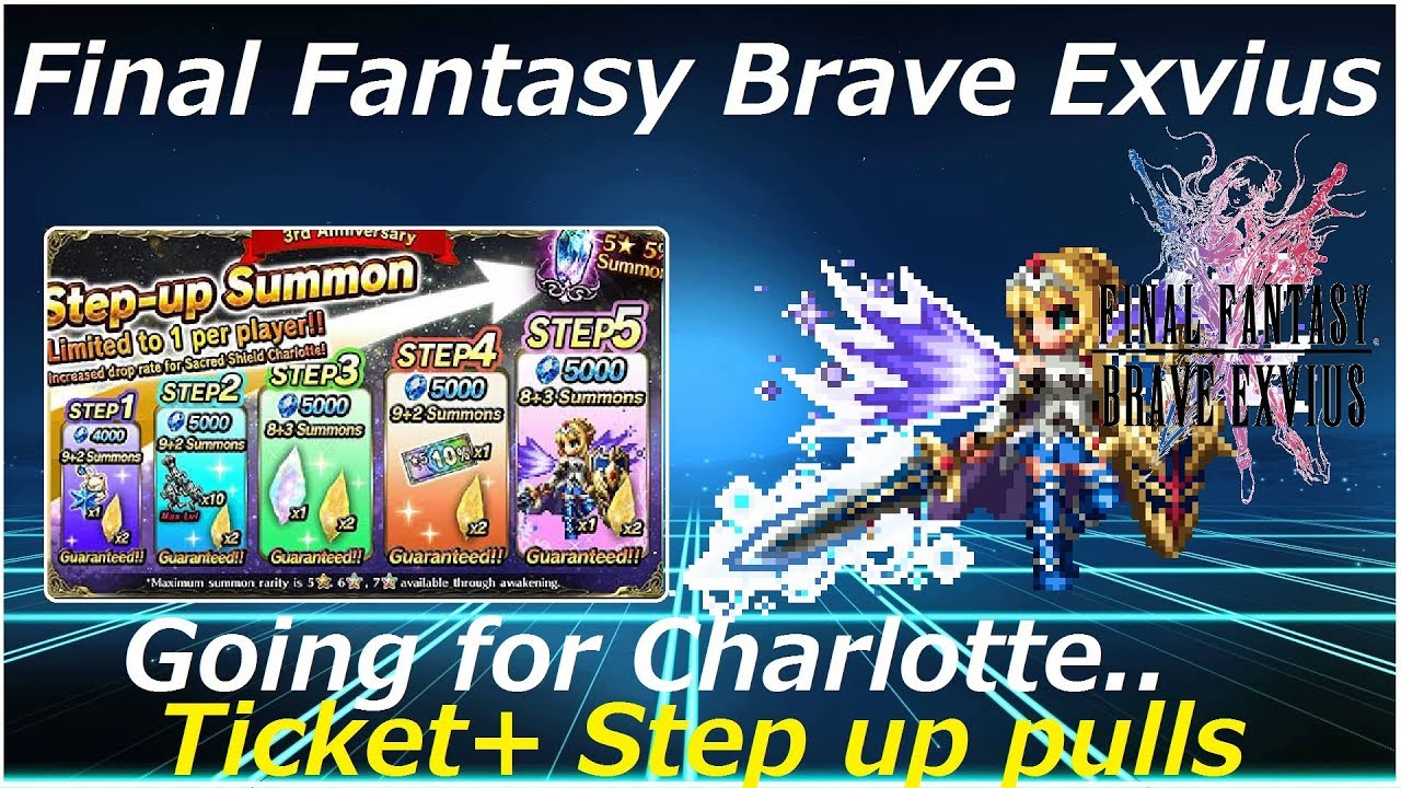 Sacred Shield Charlotte Pulls!!! Final Fantasy Brave Exvius Global ...