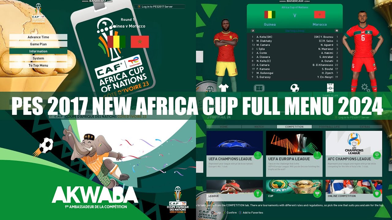 PES 2017 NEW AFRICA CUP FULL MENU 2024 - YouTube