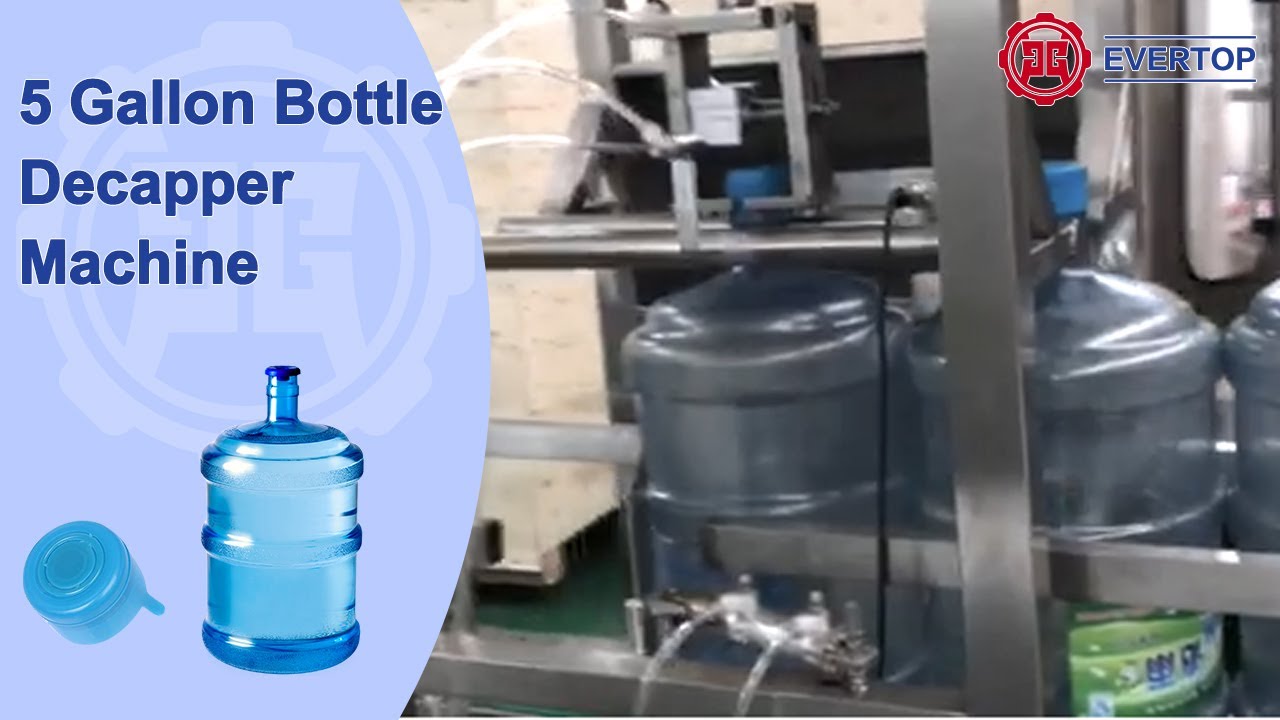 Automatic 5 Gallon Bottle Decapping Machine, Bottle-Cap Pulled ...
