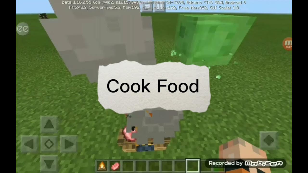 How to Cook Food In Minecraft Without Furnace And Without Flint And ...