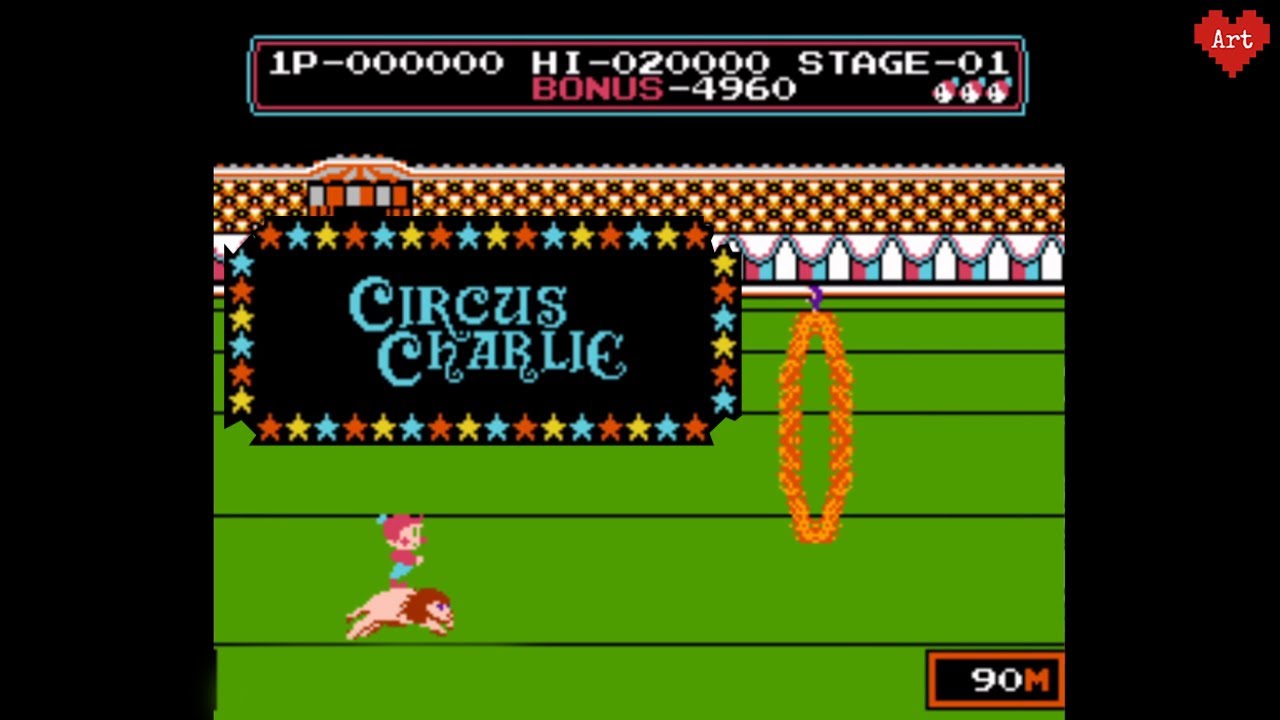 Circus Charlie (NES) | Gameplay | 90's video games | Nostalgic Sundays ...
