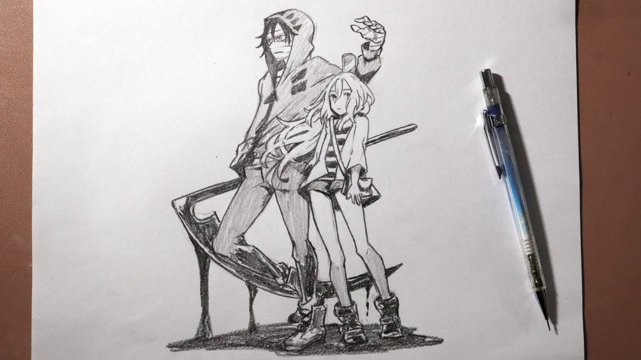 how to draw Angels of death Zack x Rachel - YouTube