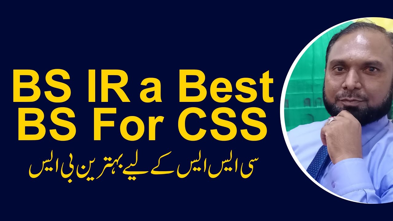 Bs IR a Best BS For CSS | Counselling pitch - YouTube