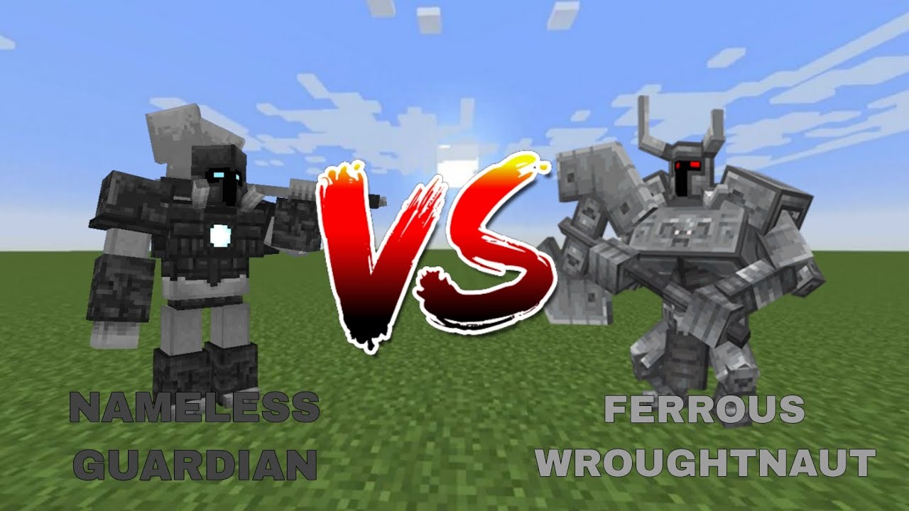 Nameless Guardian vs Ferrous Wroughtnaut | minecraft mob battle | - YouTube