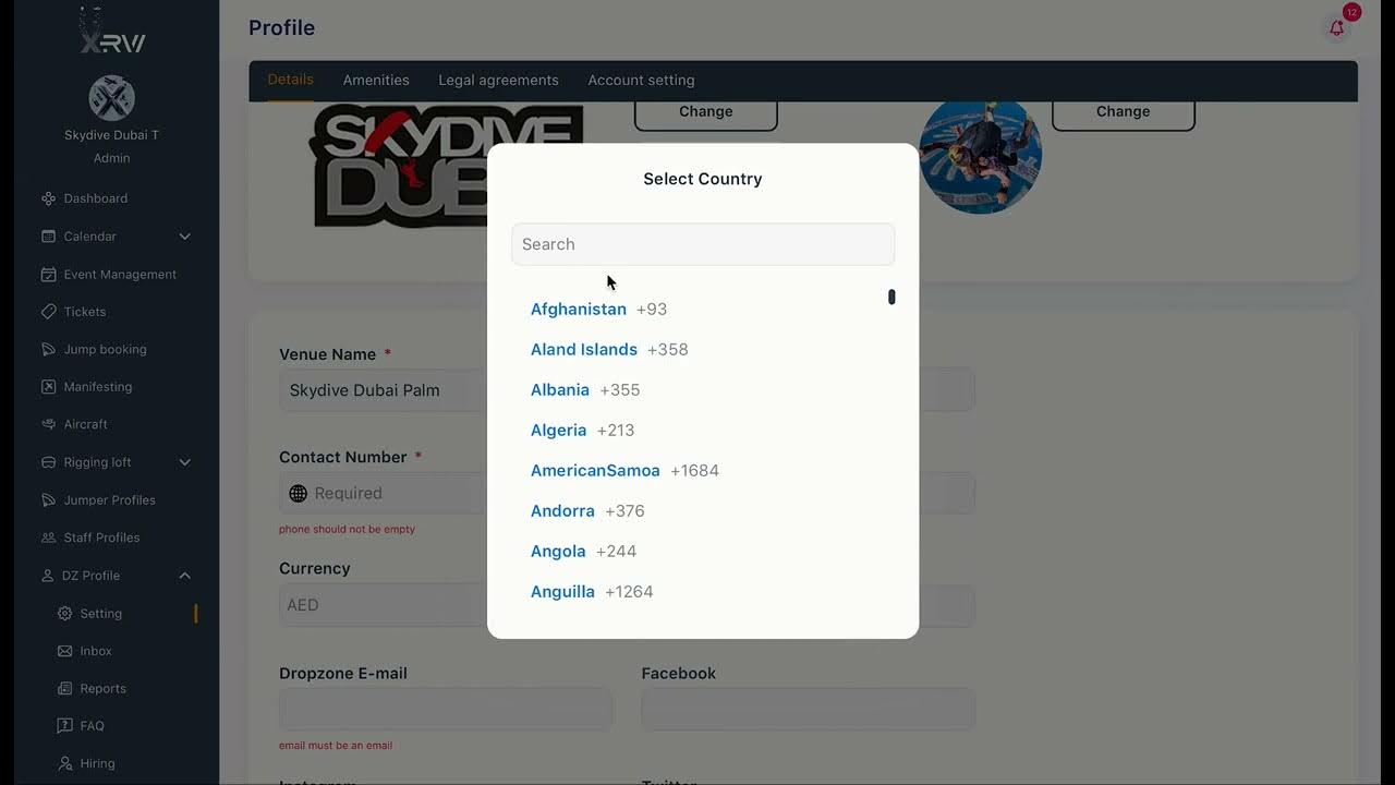 a sample creating profile for dropzone - YouTube