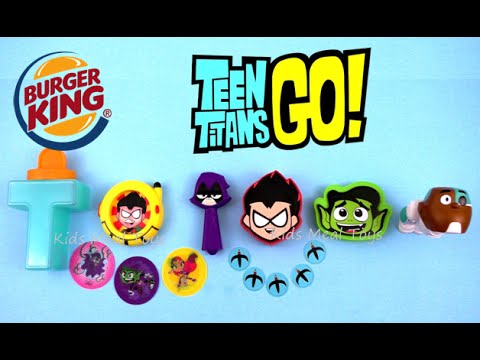 2016 BURGER KING TEEN TITANS GO! SET OF 6 KIDS MEAL TOYS VIDEO REVIEW ...