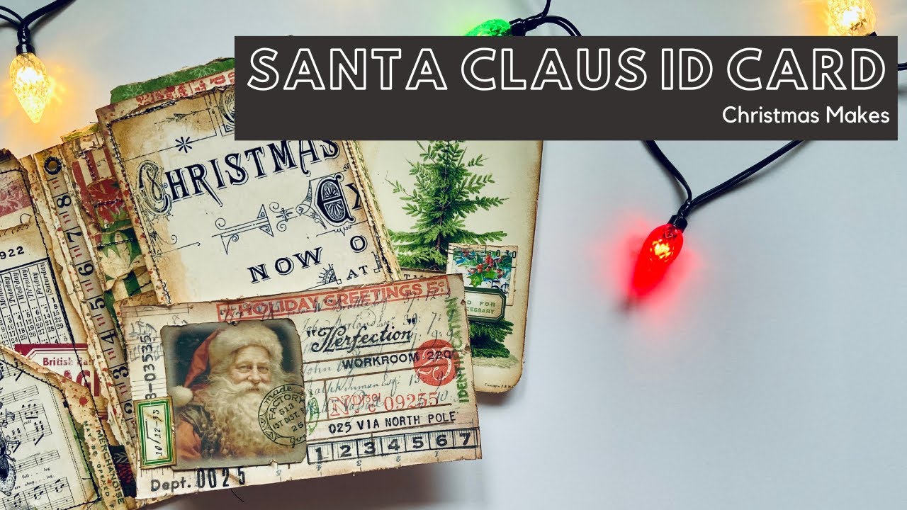 Identification Card | Santa Claus | Tim Holtz Accordion Folio Christmas ...