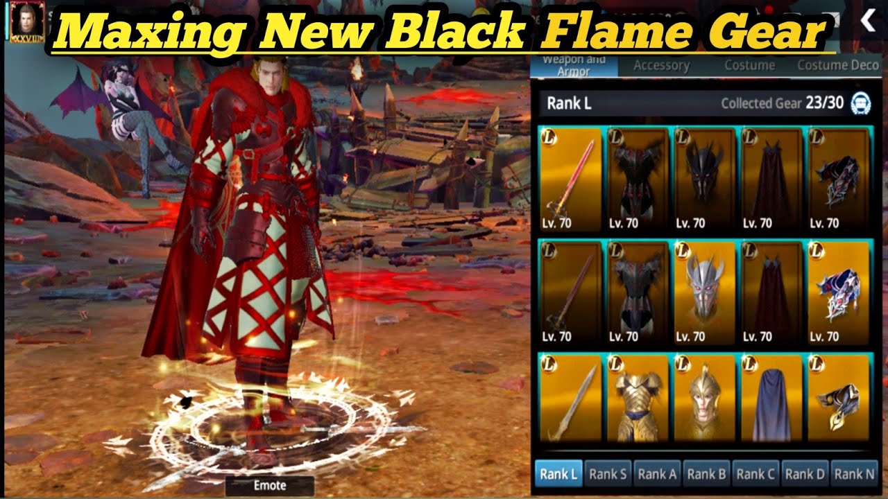 Darkness Rises Maxing New Black Flame Gear | - YouTube