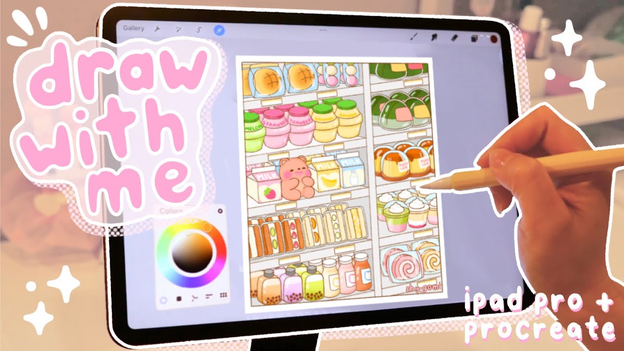 Draw with me - convenience store drawing | Ipad & Procreate - YouTube