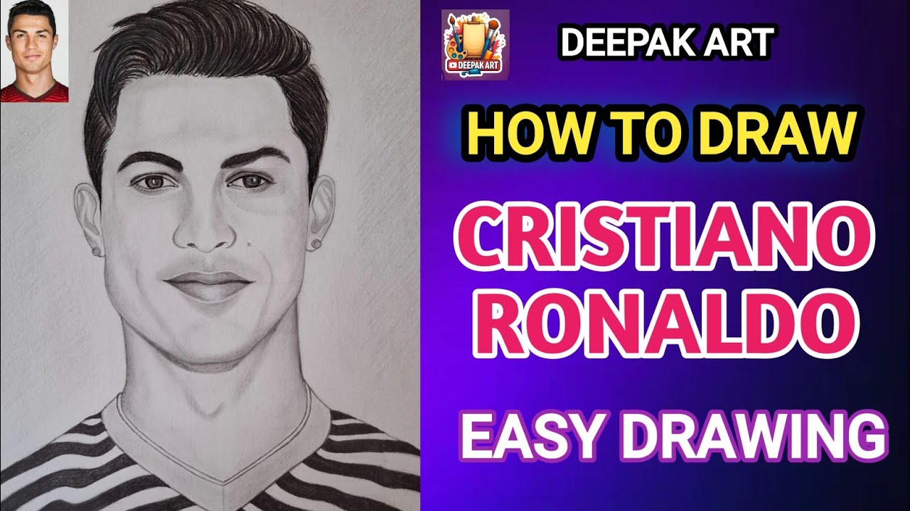 SKETCHING CRISTIANO RONALDO / HOW TO DRAW CRISTIANO RONALDO STEP BY ...