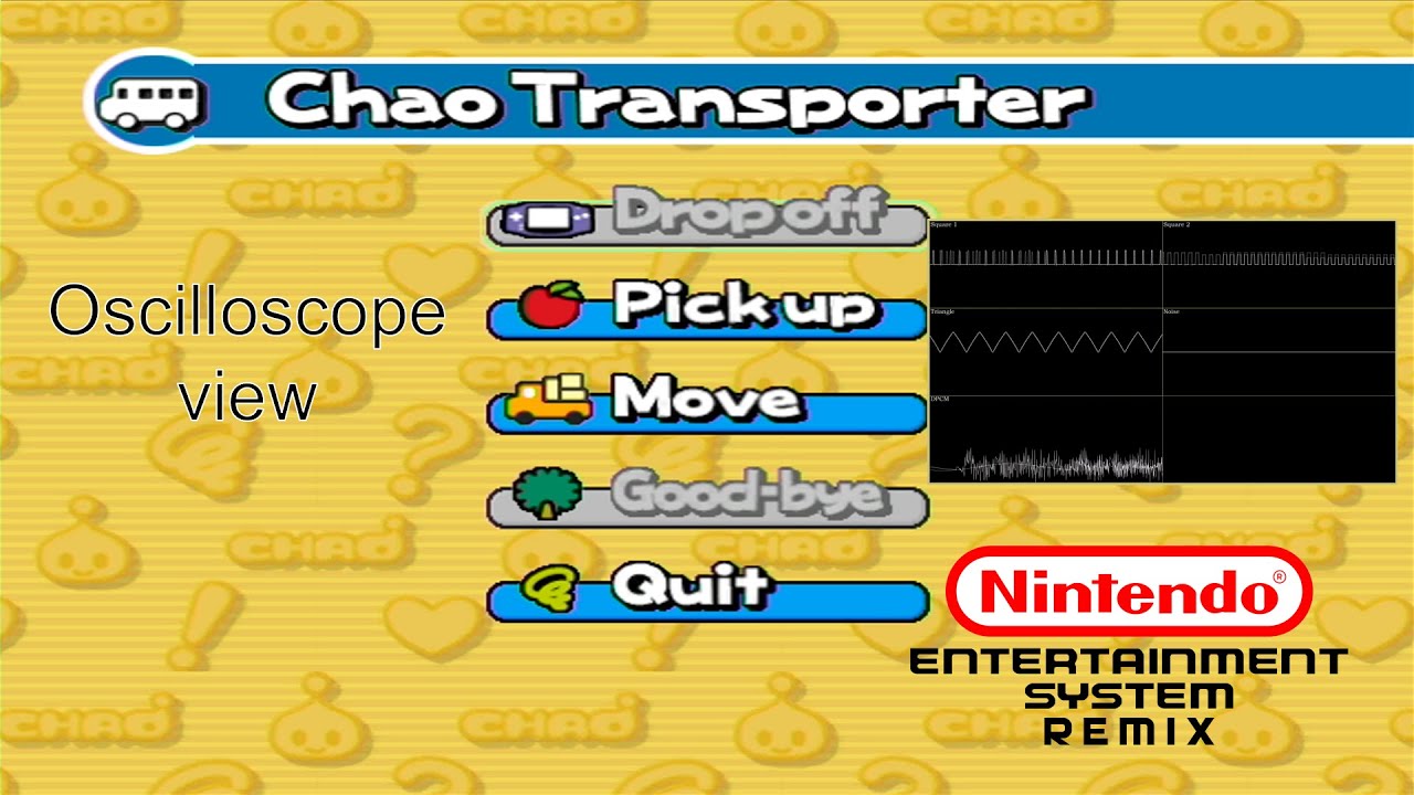 Chao Transporter NES remix [Oscilloscope view] - YouTube