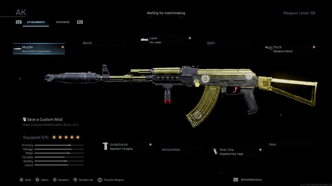 Call of duty MW2 Battle Golden AK-47 - YouTube