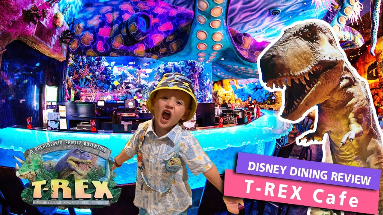 T-REX Cafe Disney Springs Dining Review - YouTube