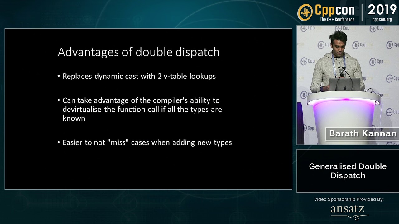 Generalised Double Dispatch - Barath Kannan - CppCon 2019 - YouTube
