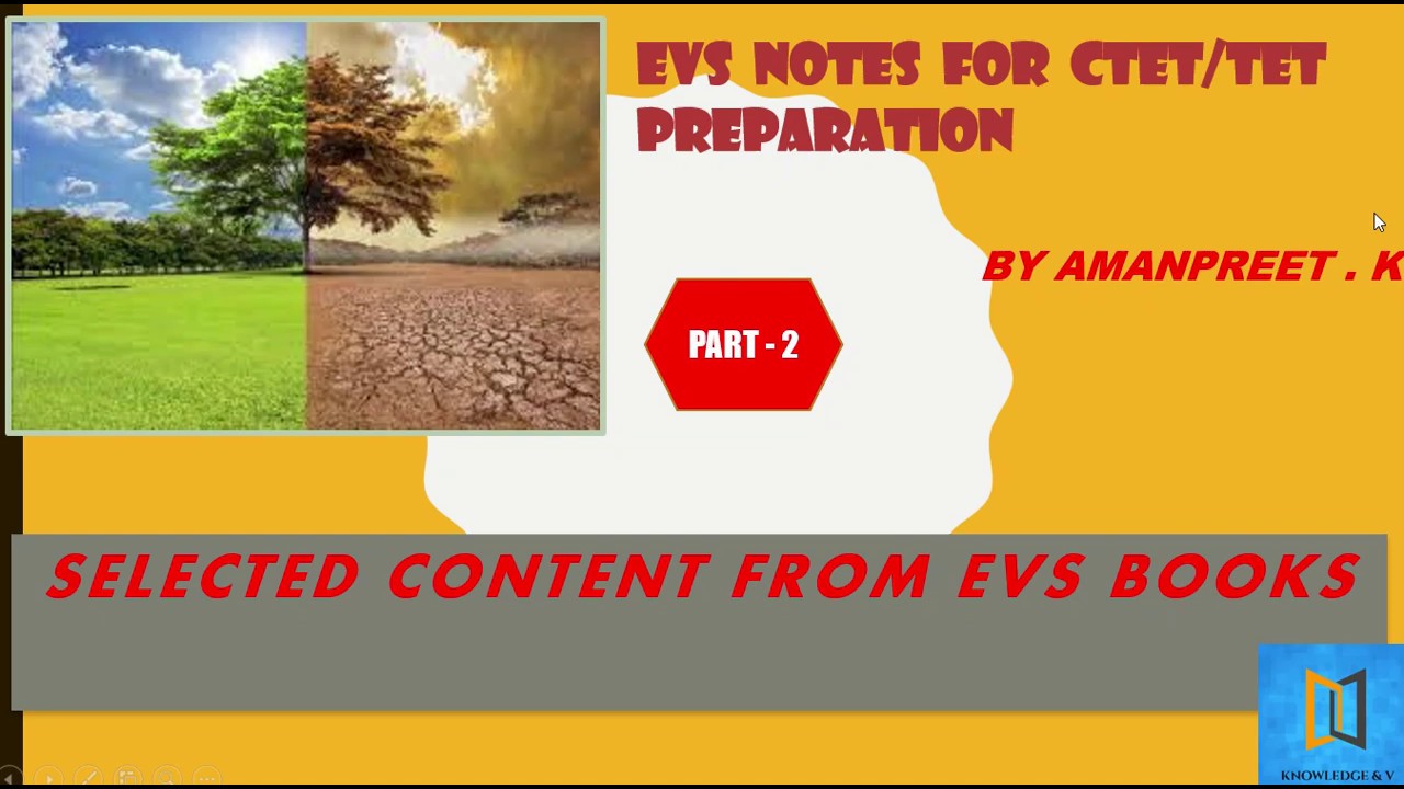 EVS TOPIC WISE CONTENT I PART 2 I CTET / TET - YouTube