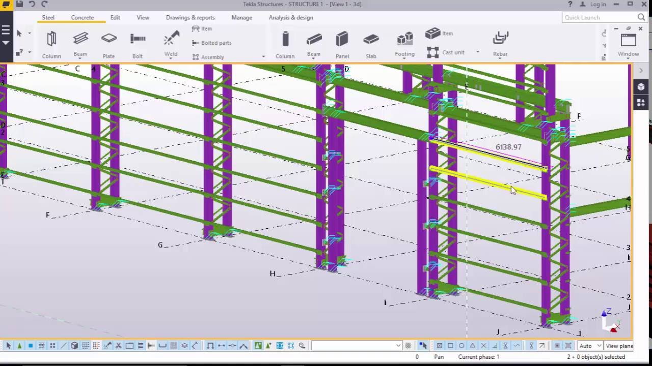 Side clad purlins creation and pad footing in TEKLA STRUCTURES 2016 ...