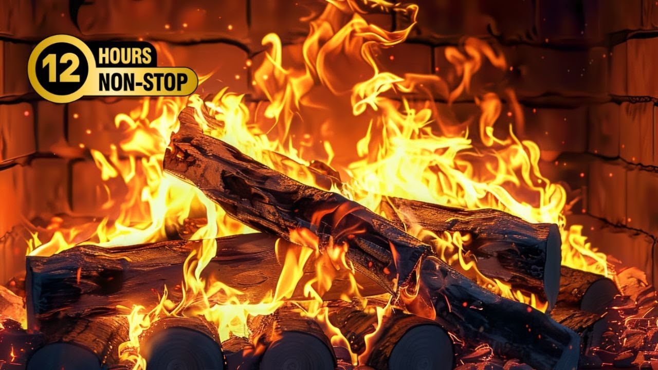 The MOST Relaxing Fireplace 🔥 Enchanting Winter Retreat Fireside Frost ...