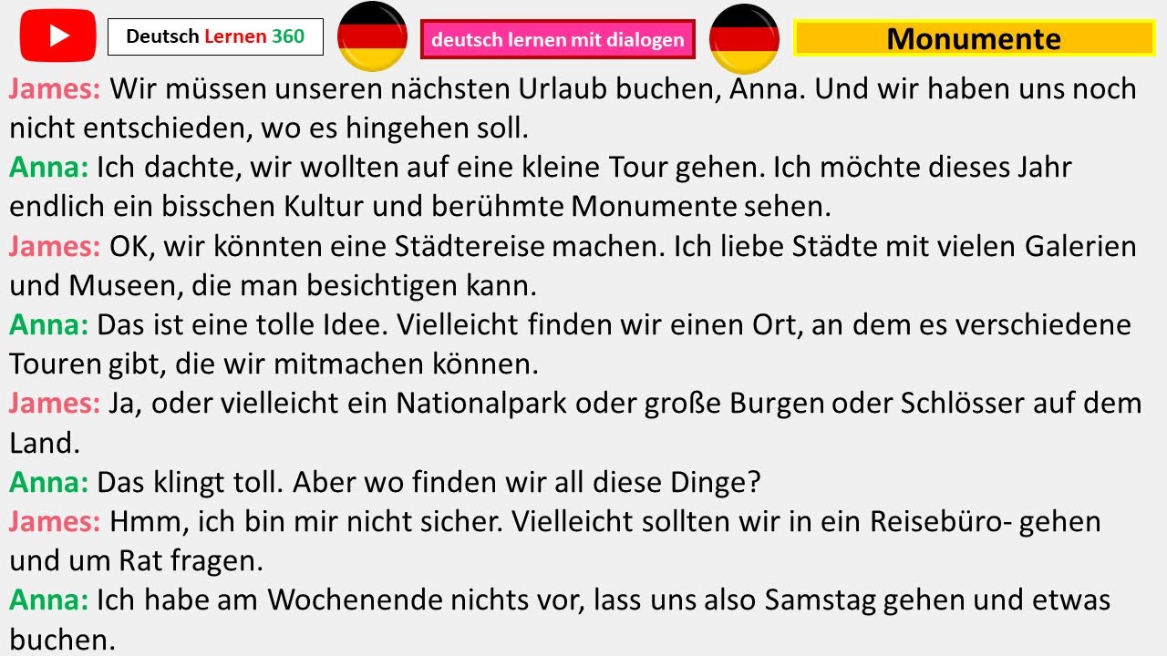 dialogue en allemand | Apprendre l'allemand en 7 jour | 96 - YouTube