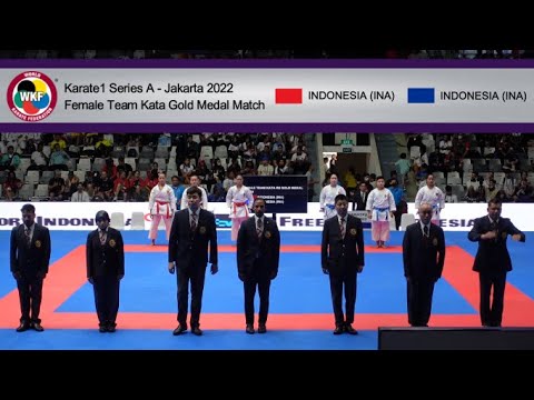 FEMALE TEAM KATA GOLD MEDAL MATCH | WKF SERIES A JAKARTA 2022 - YouTube