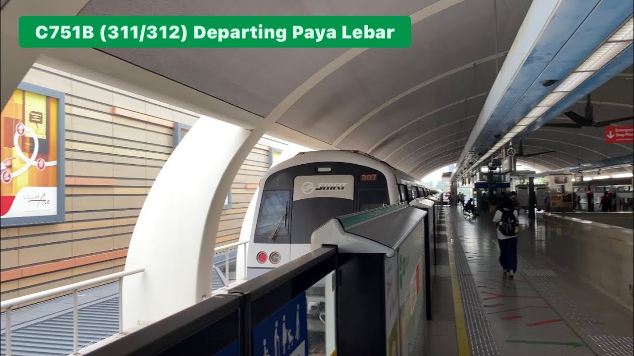 [24th Anniversary][SMRT] C751B (311/312) departing Paya Lebar - YouTube