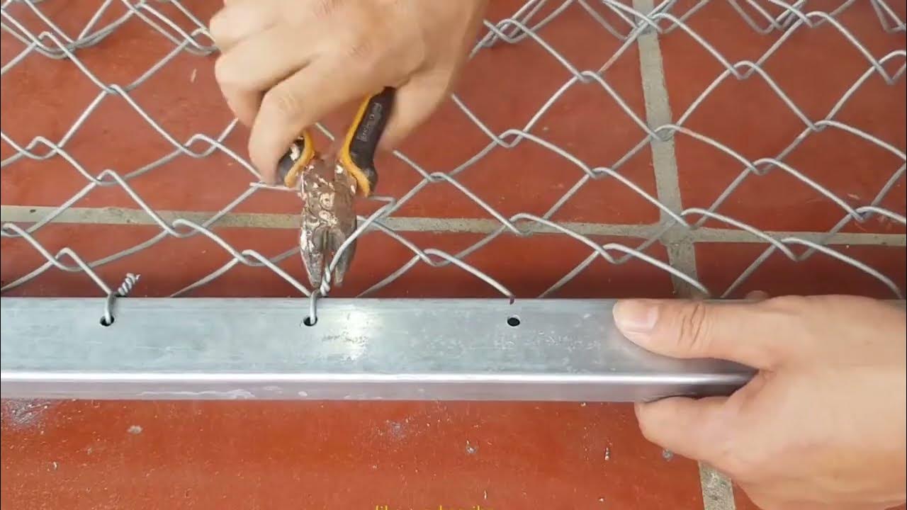make chain link fence by yourself - YouTube