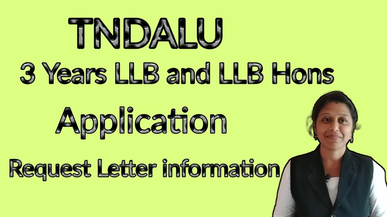 Tndalu வின் 3 Years LLB and LLB Hons Request Letter Information - YouTube