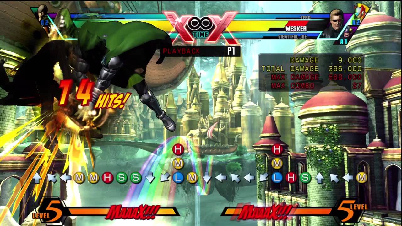 Ultimate MvC3: Dr Doom Midscreen to Corner Combo - YouTube