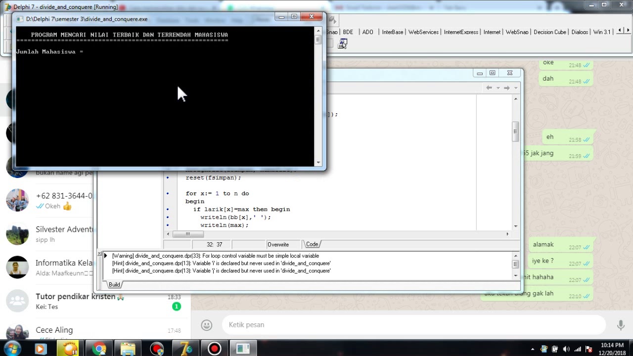 Program Algoritma Divide and Conquere - YouTube