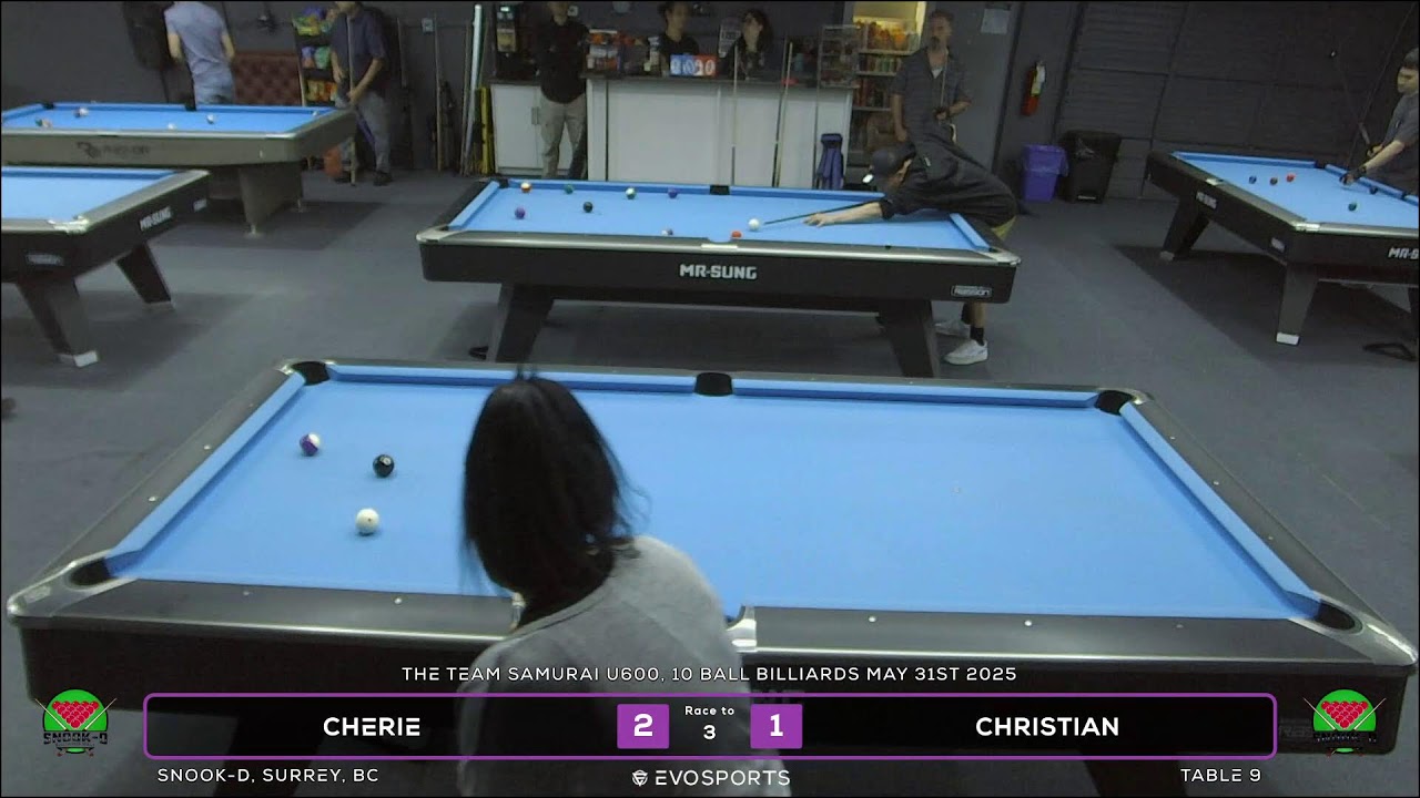 CHERIE vs CHRISTIAN - SNOOK-D - TABLE 9 | EvoSports - YouTube
