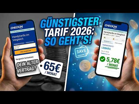 Die meisten zahlen zu viel – HANDYVERTRAG Vergleich 2026: SO findest DU den GÜNSTIGSTEN TARIF!