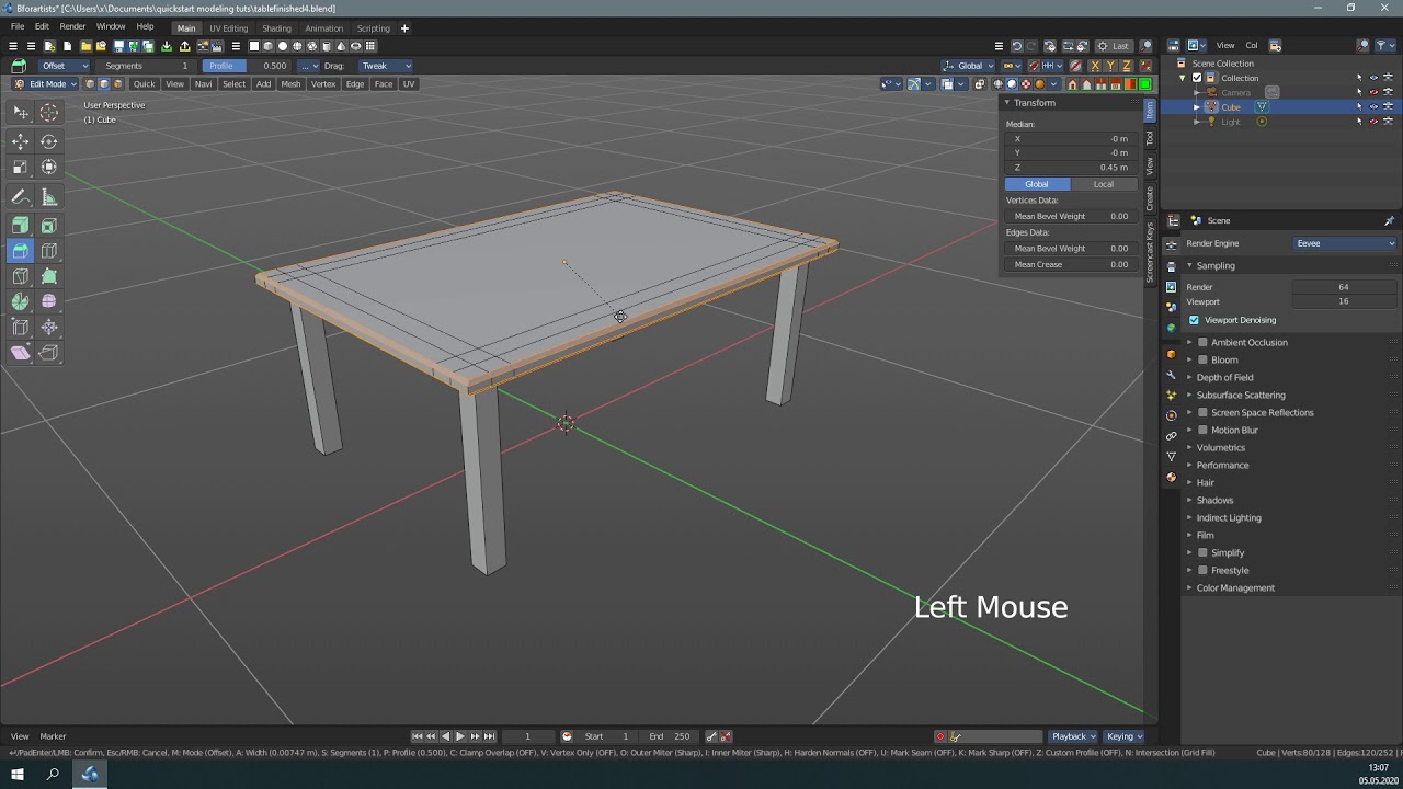 Quickstart Modeling Bevel - YouTube